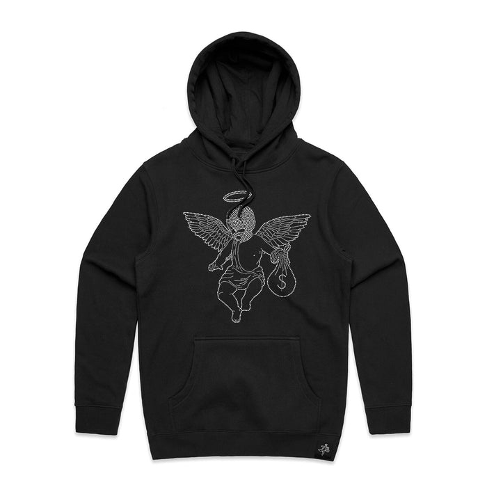 Rhinestone Ski Mask Angel Hoodie - HW